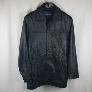 Structure | Jackets & Coats | Structure Black Leather Buttonup Jacket M ...